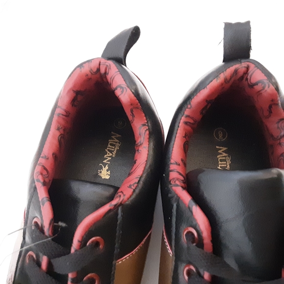 Disney | Shoes | Disney Mulan Mushu Faux Leather Laceup Sneakers | Poshmark